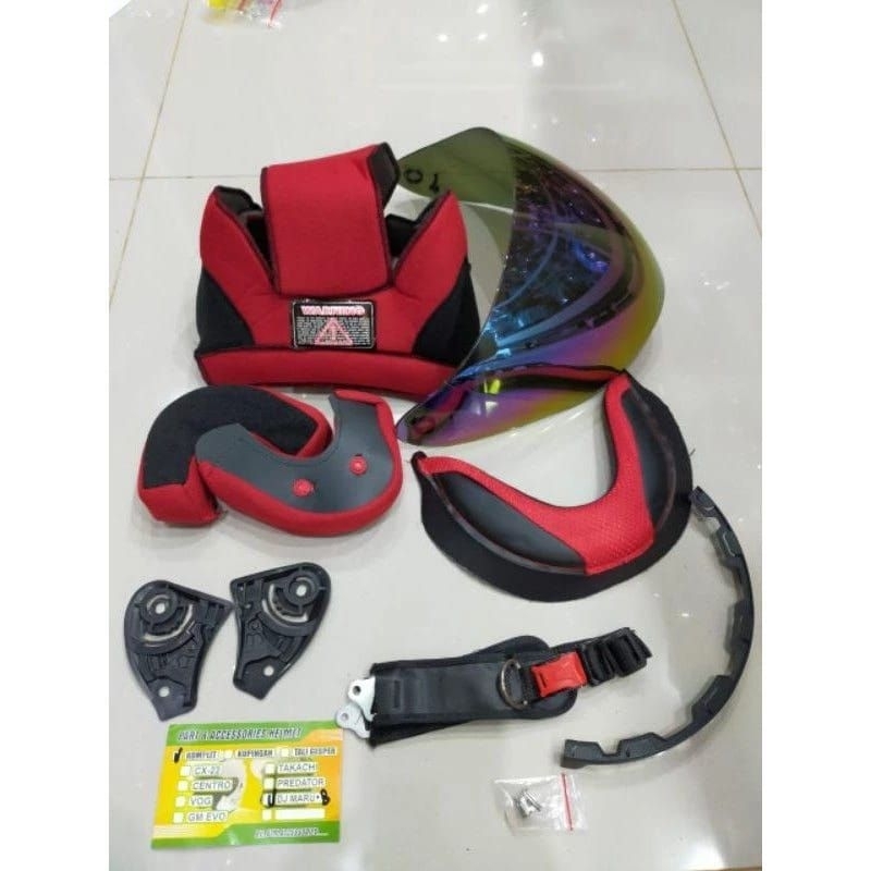 Complete Package Of kyt dj maru Helmet Foam Buttons Iron And Plastic ...