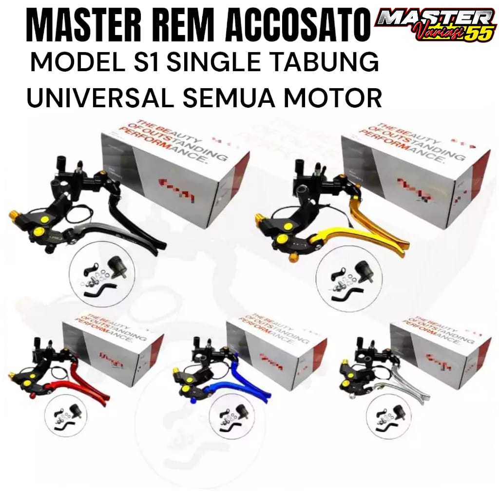 Master BRAKE ACCOSATO MODEL S1 RADIAL 1 TUBE ACCOSATO UNIVERSAL VARIO ...