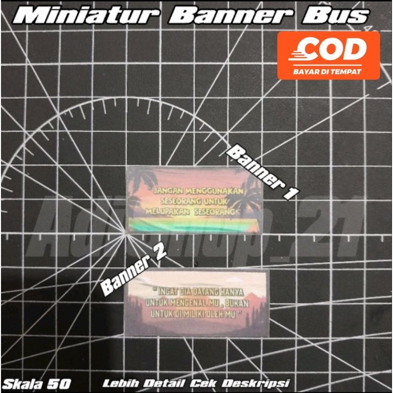 Miniature Tourism Bus Banner || Miniature 50-scale bus banner ...