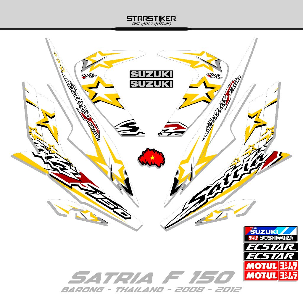 SATRIA F150 STRIPING MOTIF 14 / SUZUKI / ECSTAR / SATRIA FU BARONG 2012 ...
