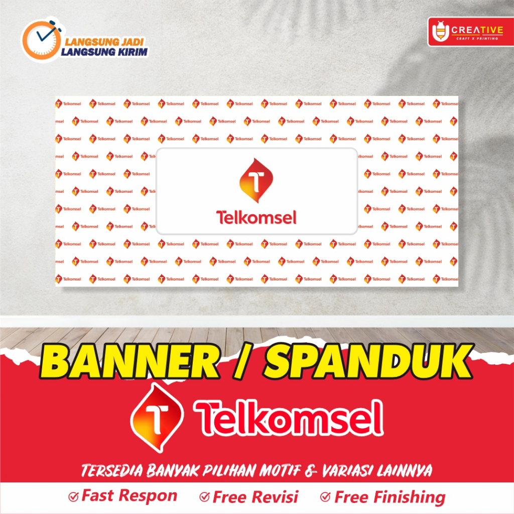 Telkomsel Counter Wall Backdrop Banner | Shopee Malaysia