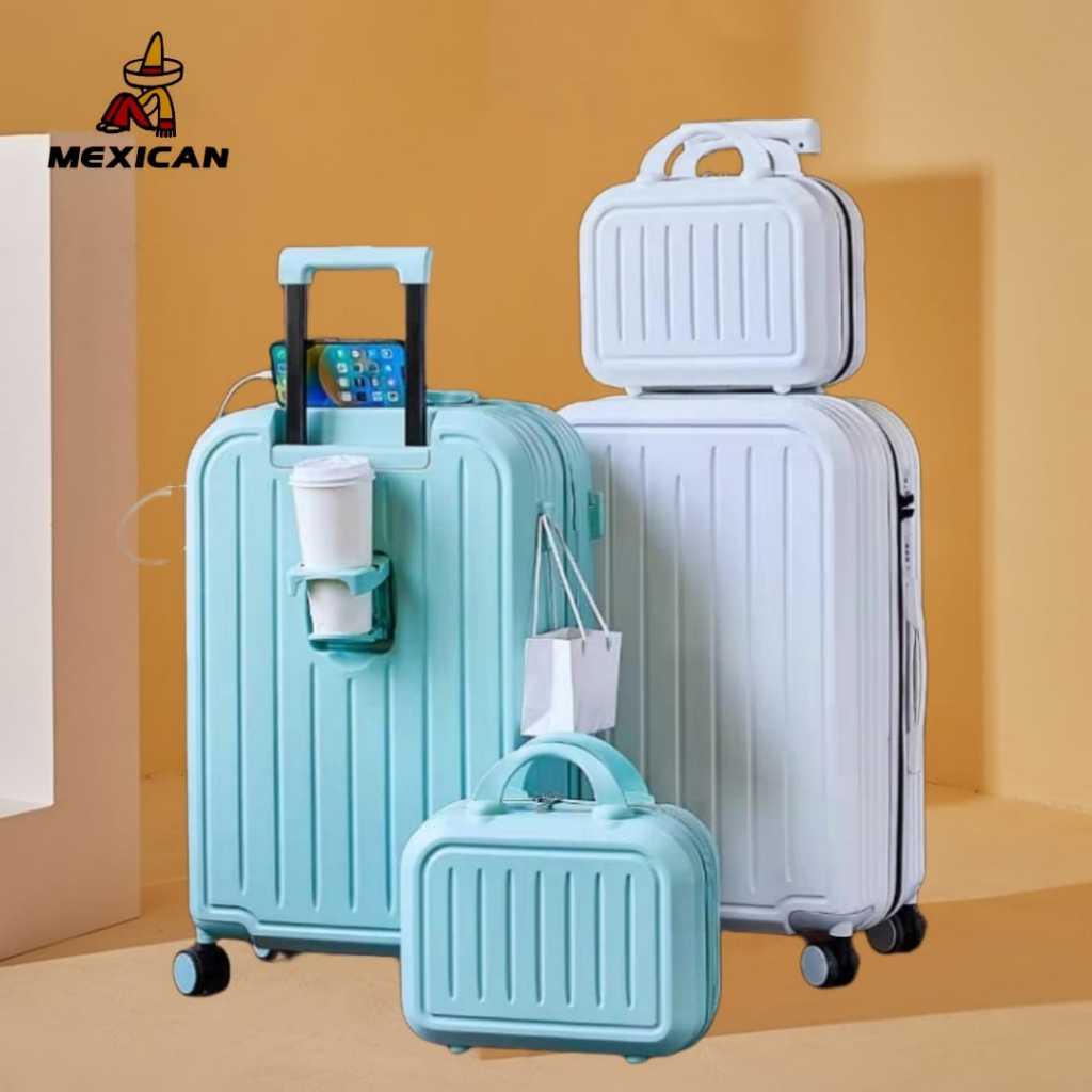 Mexican Large Capacity Suitcase 24inch 20/22inch Suitcase 2 in 1+Mini ...