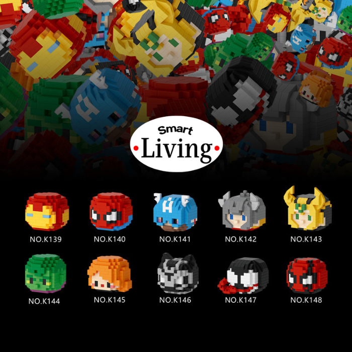 Smartliv Egg Super Heroes nano Blocks 3D Stacking Blocks SuperHero ...