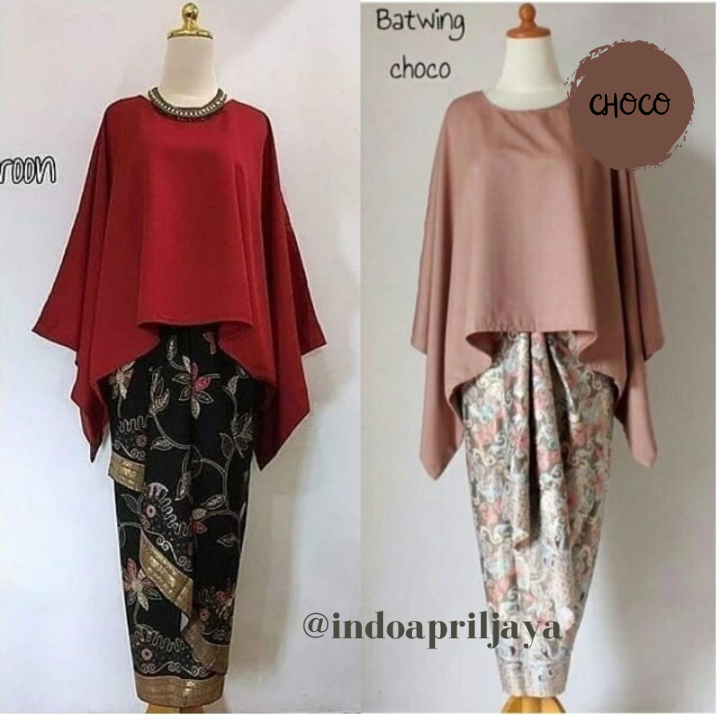 Women's Batwing Tops Wedding Plain Satin Blouse Bat Model Modern Jumbo ...