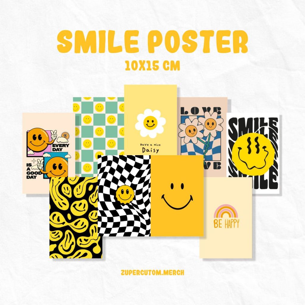 Aesthetic SMILE POSTER | 9pcs Poster 4R | Aesthetic Poster | Shopee ...