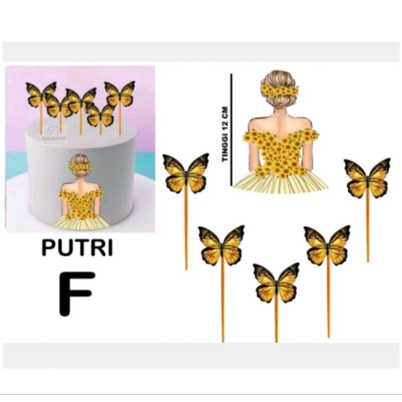 Cute cake topper/birthday cake decoration/princess character cake ...