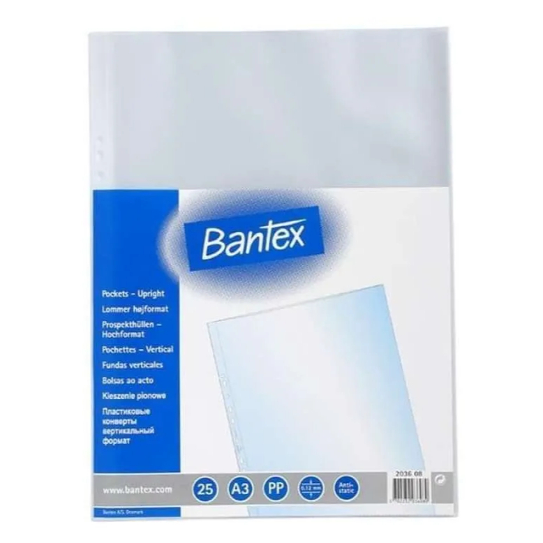 Pp POCKETS / PLASTIC POCKET / PLASTIC POKET / SHEET PROTECTOR A3 BANTEX ...