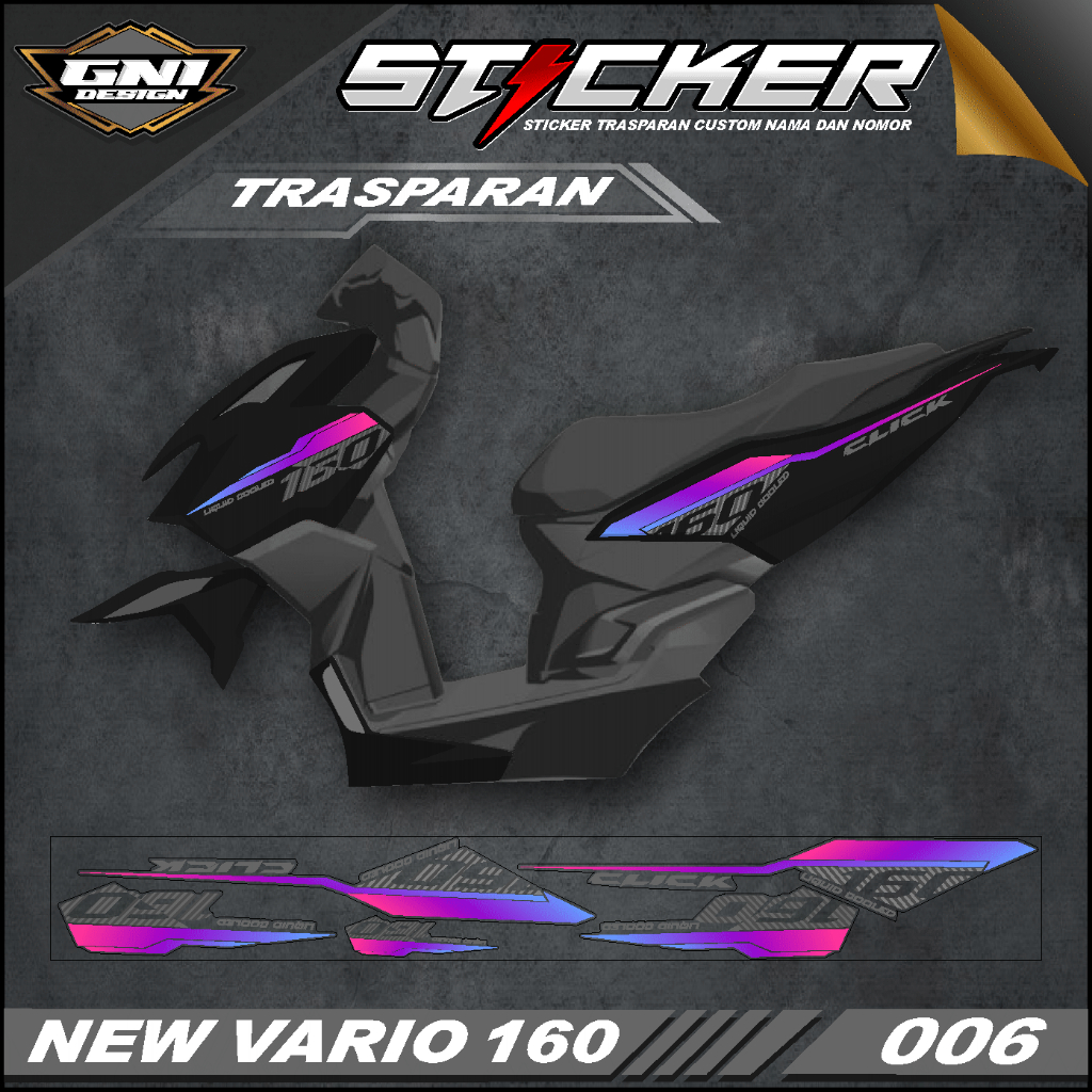Transparent Striping UV Vario 160 Cbs Abs Sticker Vario 160 Striping ...