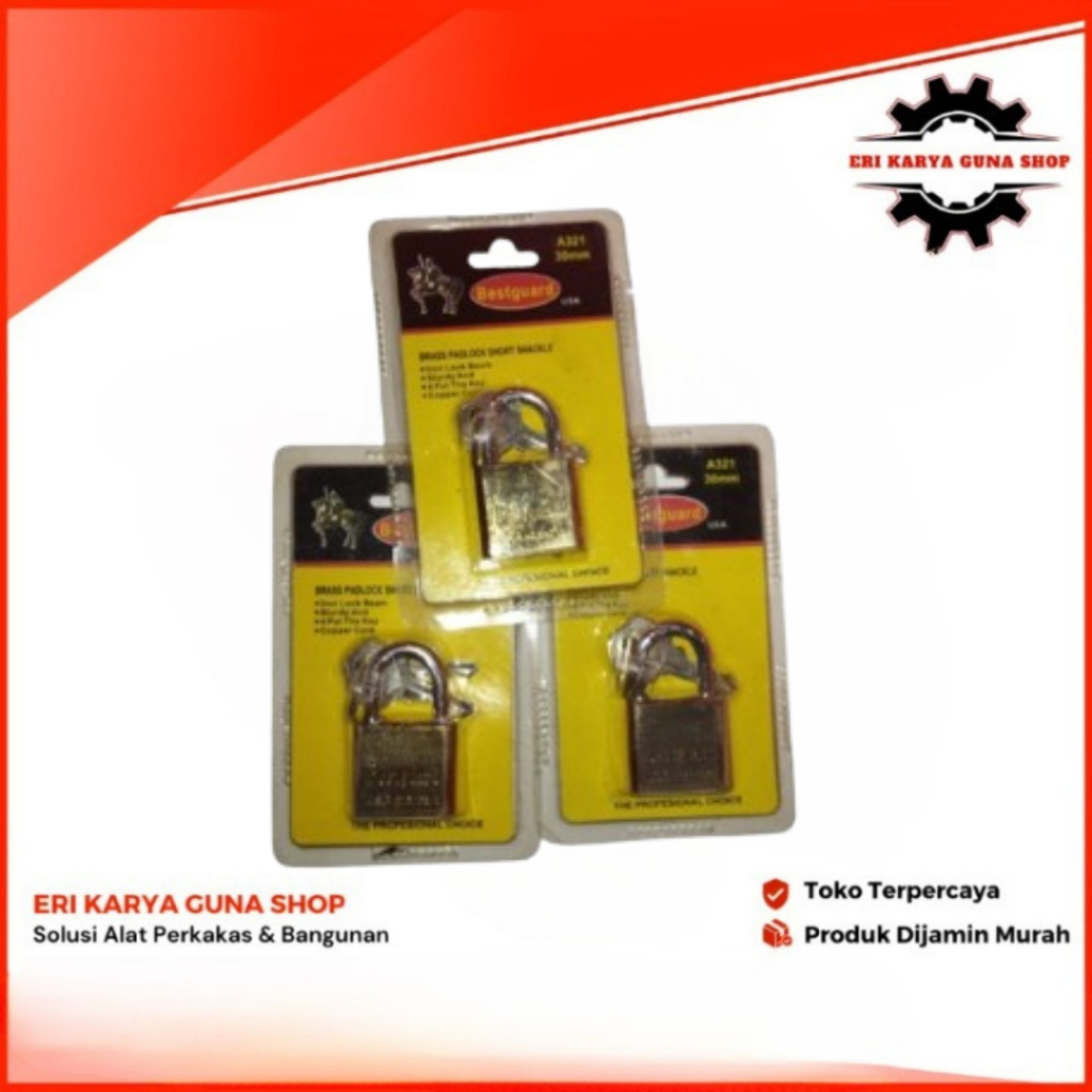Bestguard Padlock 30mm Short Neck A321 | Shopee Malaysia