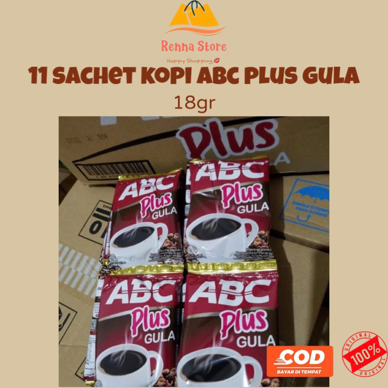 [10 Sachets] ABC Coffee PLUS Sugar (10 Free 1) 18gr | Shopee Malaysia