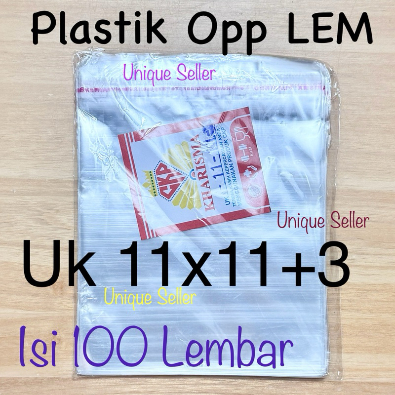 Plastic Opp Bread Crackers (Seal/GLUE) 11x11 cm contains 100 / Opp Cracker Seal Plastic Bags ...