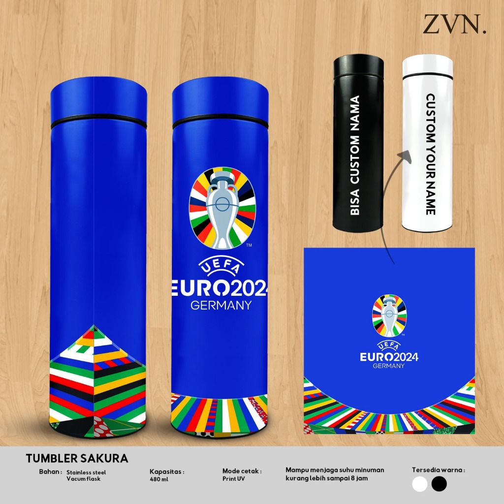 Custom Bottle Tumbler Merchandise UEFA EURO GERMANY 2024 - ZVN | Shopee ...