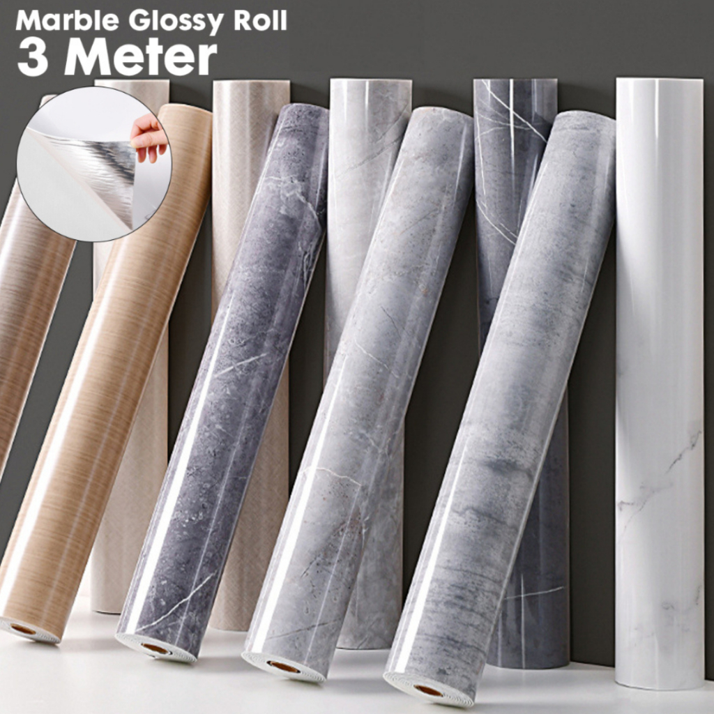 Pvc Marble Foam Roll Wallpaper / 3 Meters Length / Marble Roll Wall ...