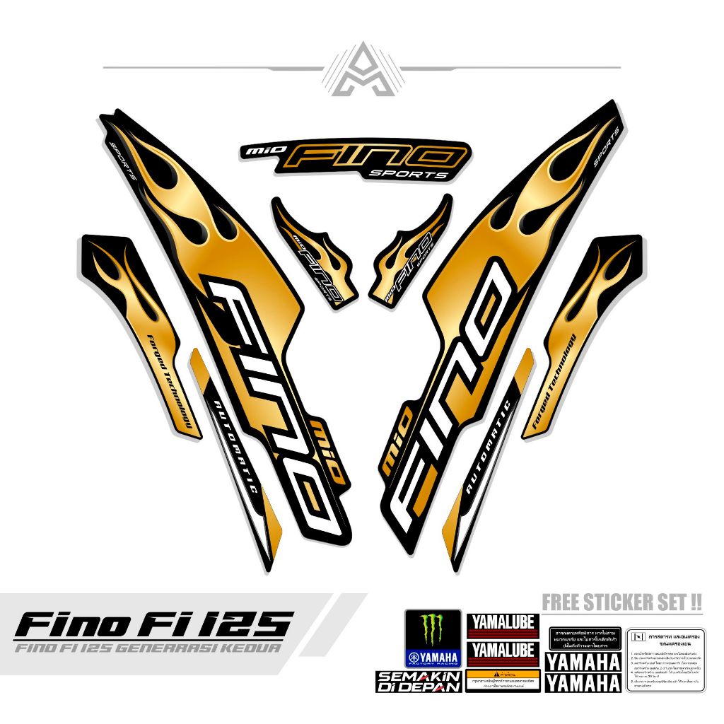 Striping FINO FI 125/MTF 17/STICKER FINO PREMIUM 125/STICKER/STICKER ...