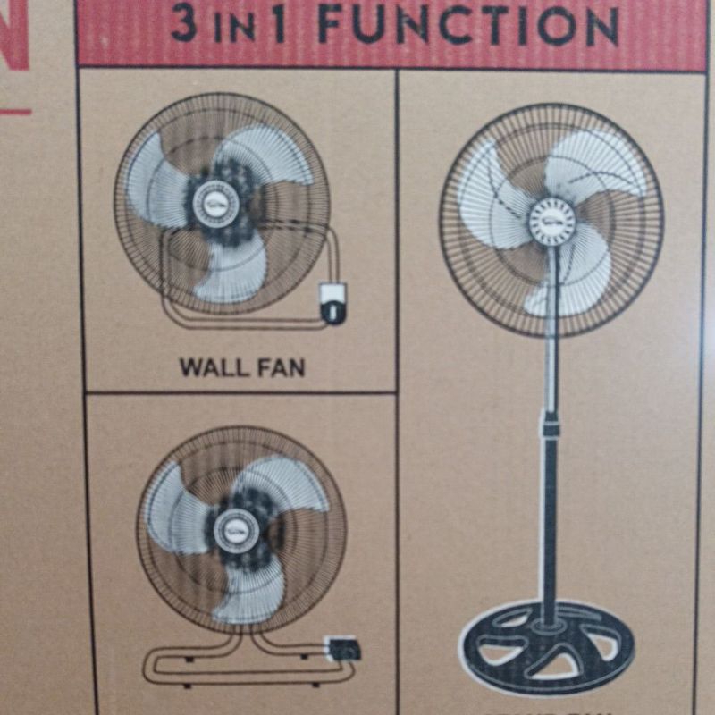Iron FAN 18inch 3 IN 1 Wall, Sitting, Standing JUMBO FAN/STAND FAN ...
