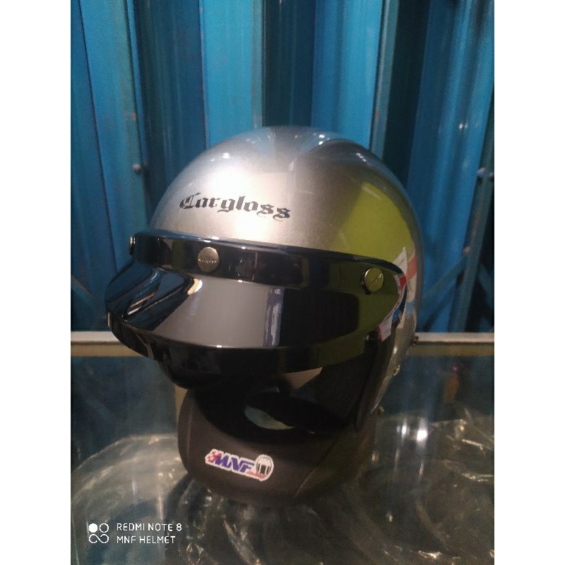 Original SILVER GLOSS RETRO CARGLOSS HELMET | Shopee Malaysia