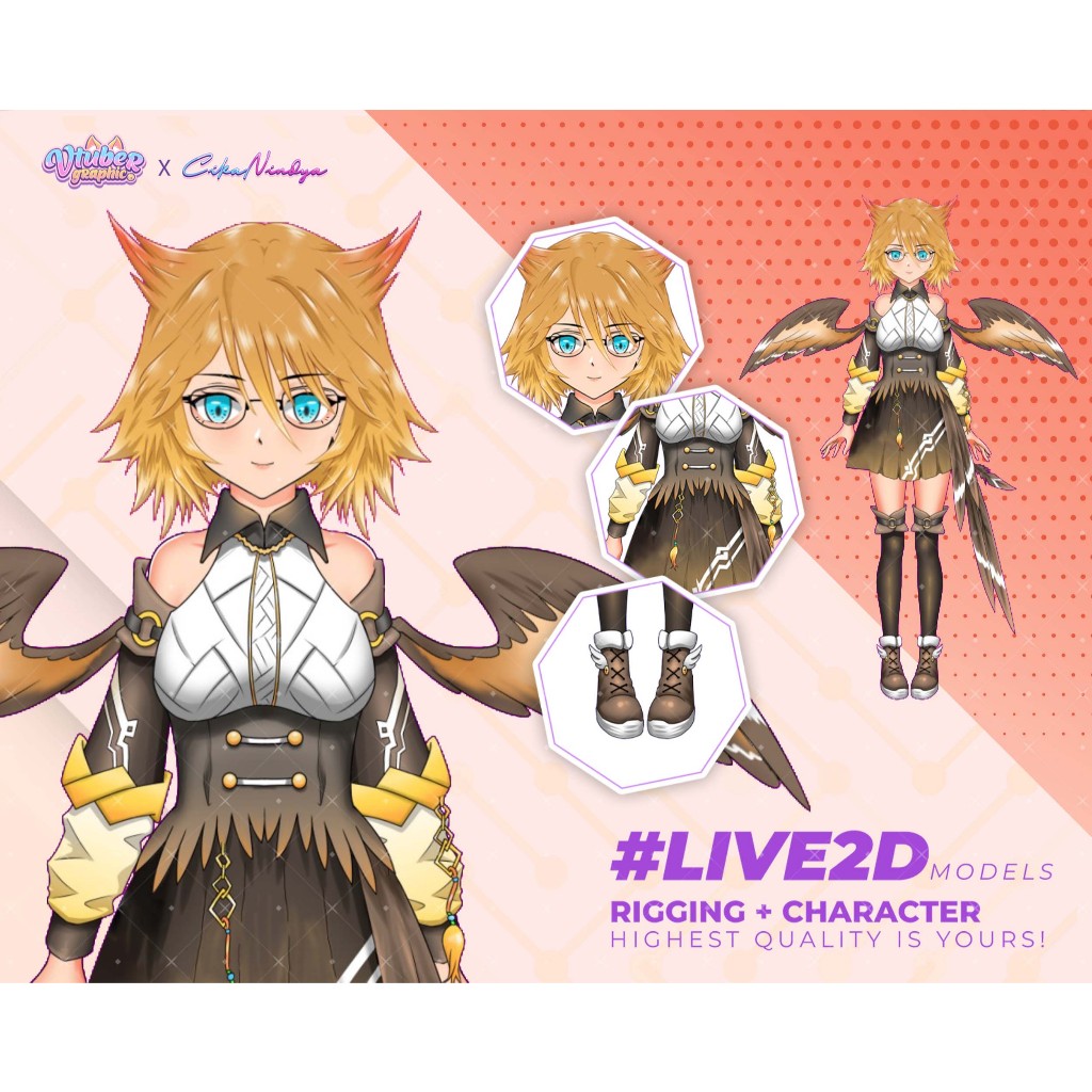 Create Your Vtuber Character With A Dynamic And Unique Live2D Model, Vtuber Streaming Setup ...