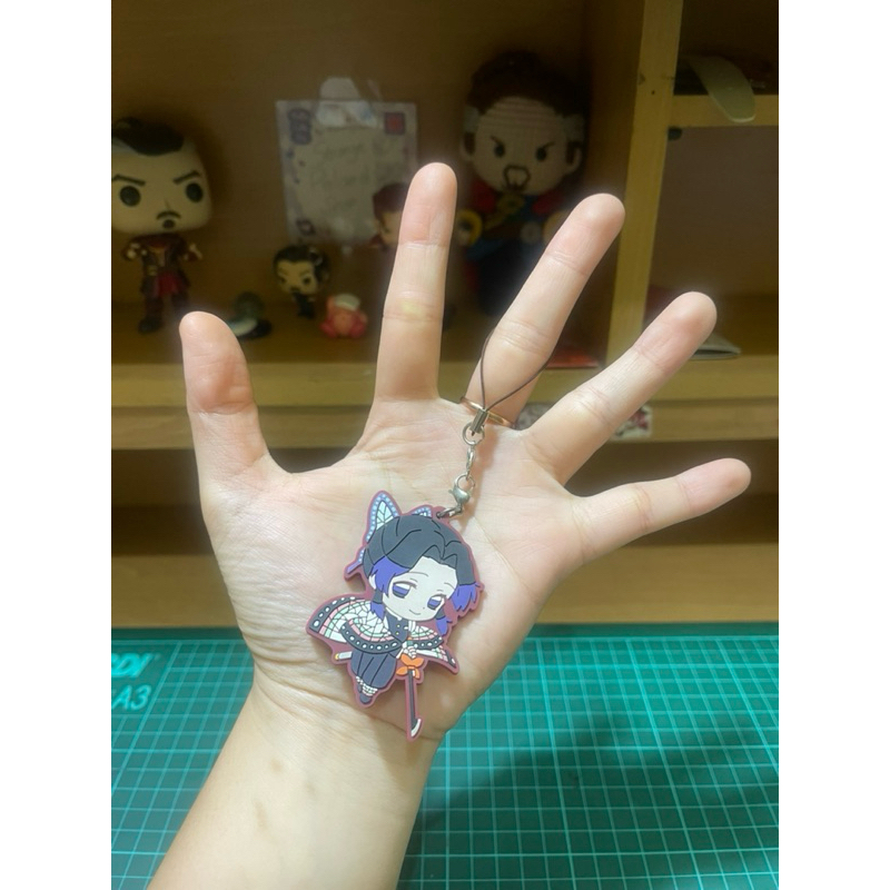GANTUNGAN Shinobu Koucho Rubber Keychain Kimetsu No Yaiba Demon Slayer ...