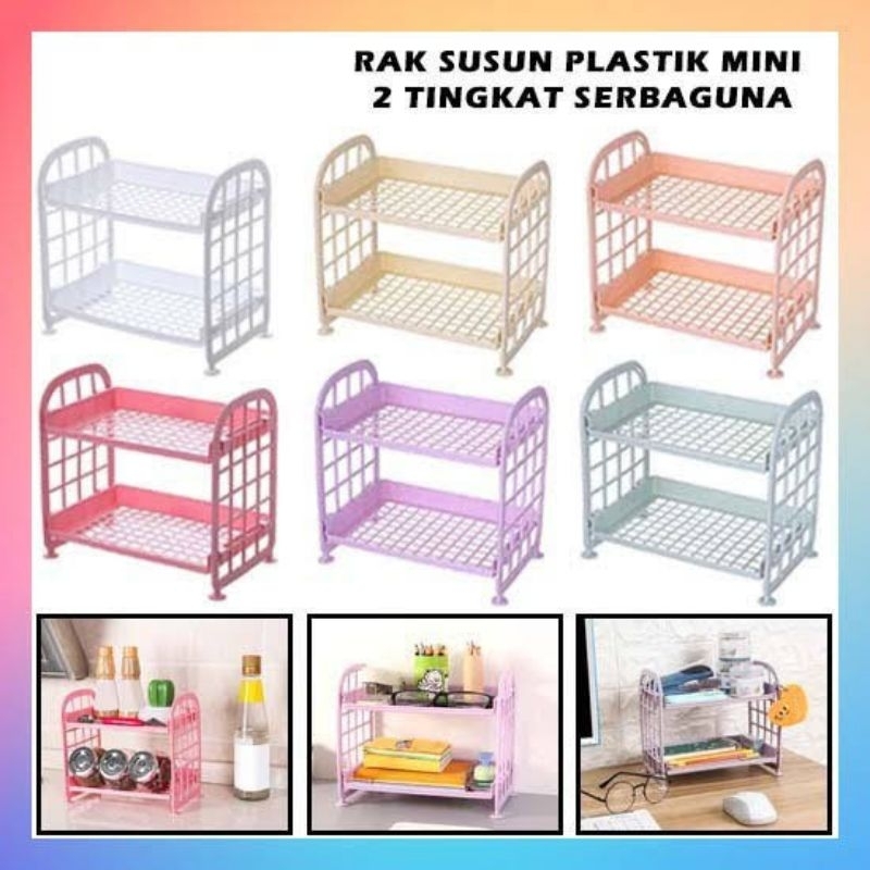Multipurpose 2-LAYER PLASTIC SHELF/2-TIER PLASTIC SHELF/KITCHEN SPICE ...