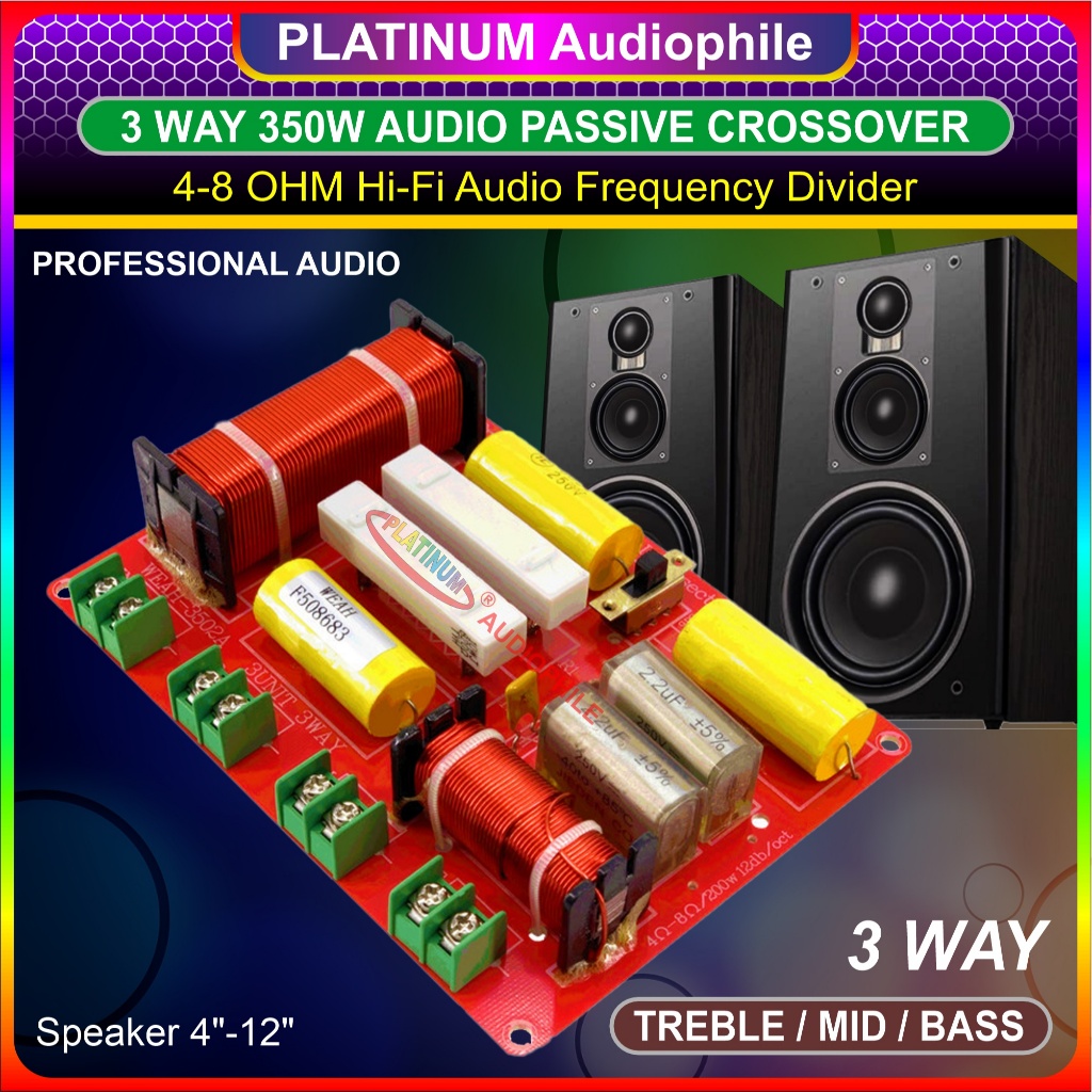 Passive Crossover 3 Way Treble Midle Bass High-End Passive Speaker ...