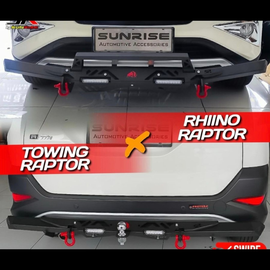 Bumper RHINO RAPTOR TOYOTA RUSH/DAIHATSU TERIOS 2018-2024 WITH LAMP ...