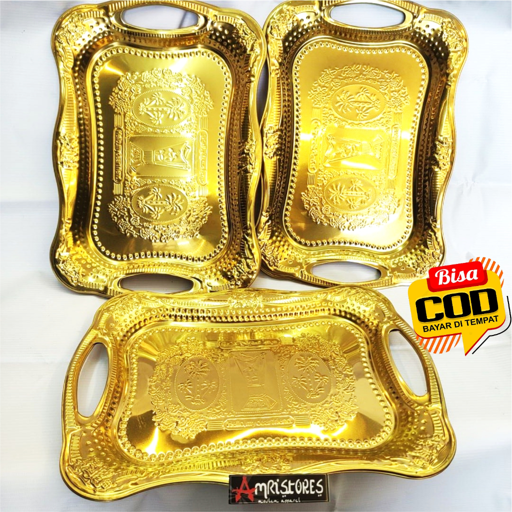 Arabic Tray, Brass Tray, gold Color, Shiny gold, Luxurious, Elegant, By ...