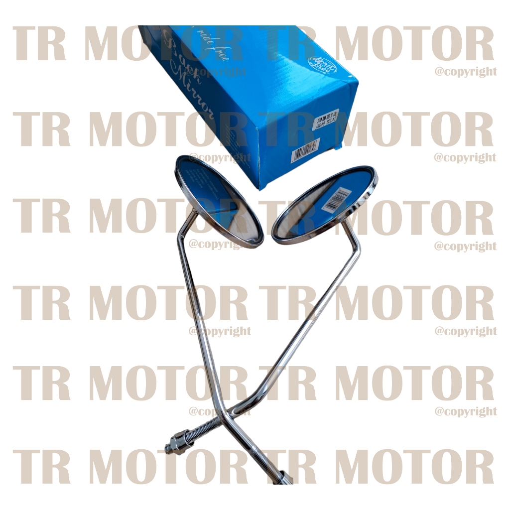 Honda C70 C50 Round Mirror 12 Long Thread Round CB Mirror | Shopee Malaysia