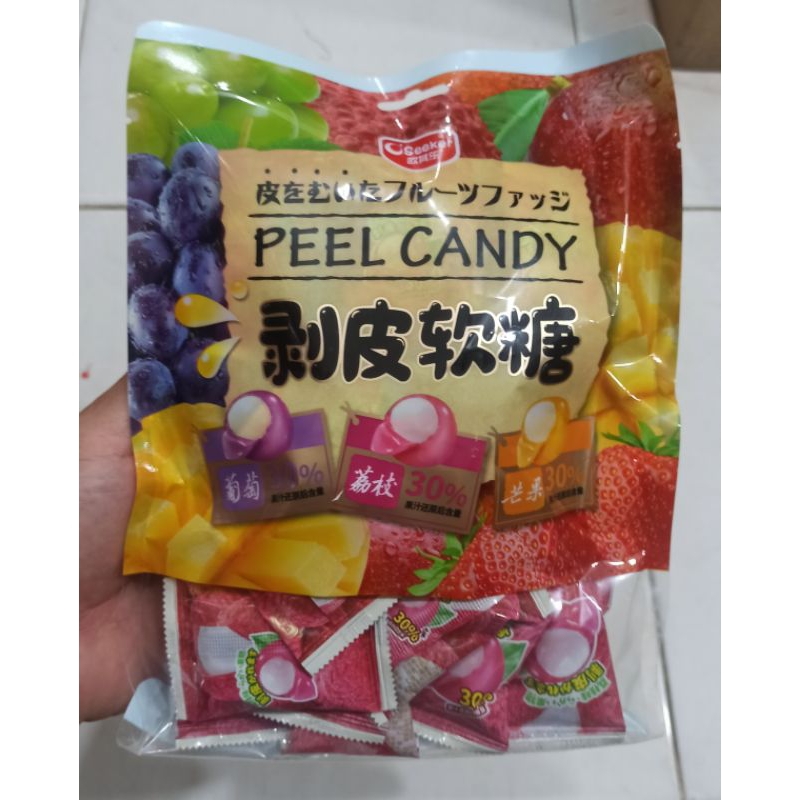 Peel Candy Soft Jelly Candy Assorted Fruit Flavor Assorted Fruit Candy ...