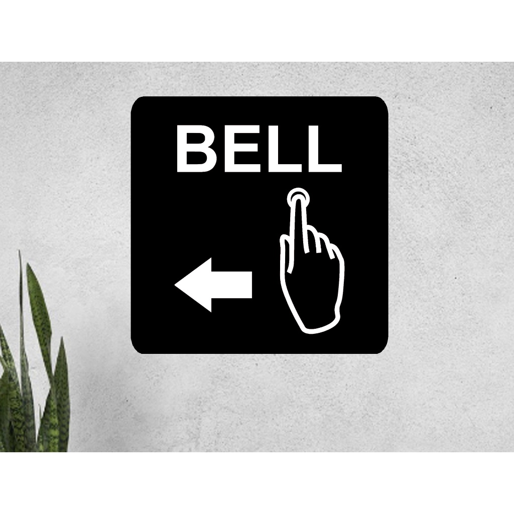 Acrylic Sign - Bell - House Bell Signage / House Bell Board / House ...