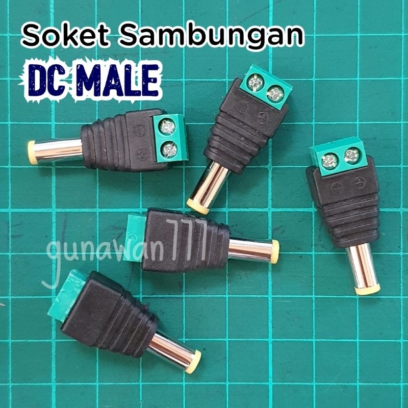Dc MALE Connection Socket / CCTV Connector Socket | Shopee Malaysia