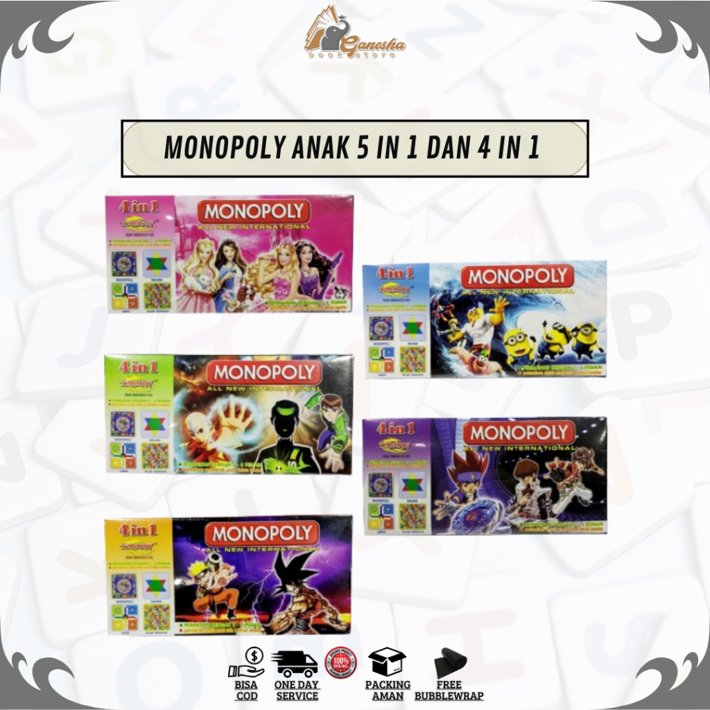 5 in 1 Monopoly And 4 in 1 Monopoly Children's Toys | Shopee Malaysia