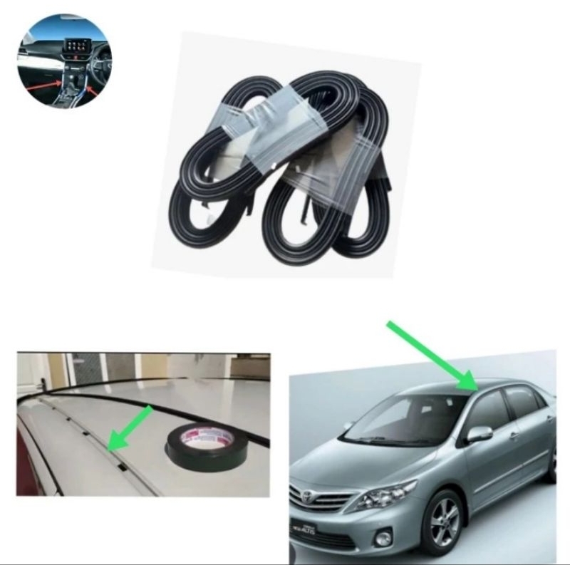Corolla Altis gen 1/first generation roof water gutter rubber, original ...