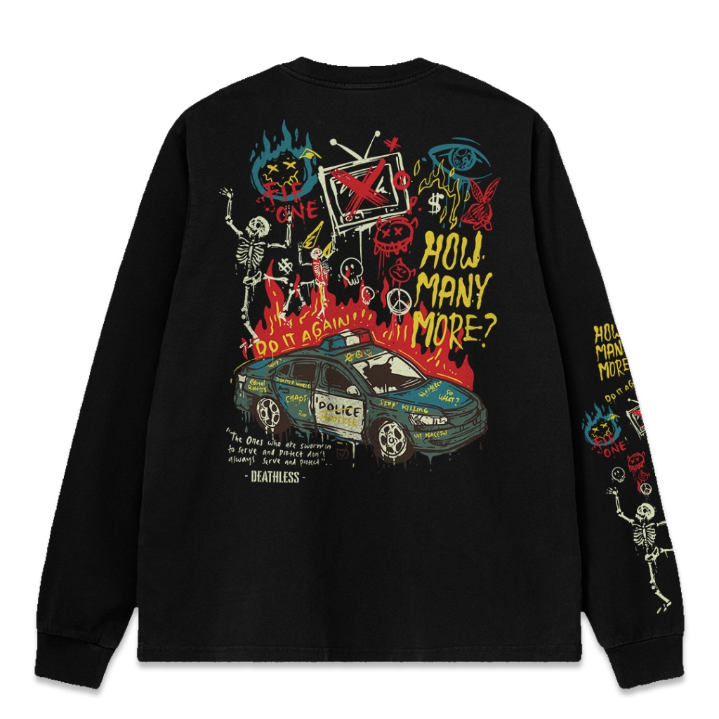 DEATHLESS LONG SLEEVED T-SHIRT | LS MANYMORE | LS SERIES | Shopee Malaysia