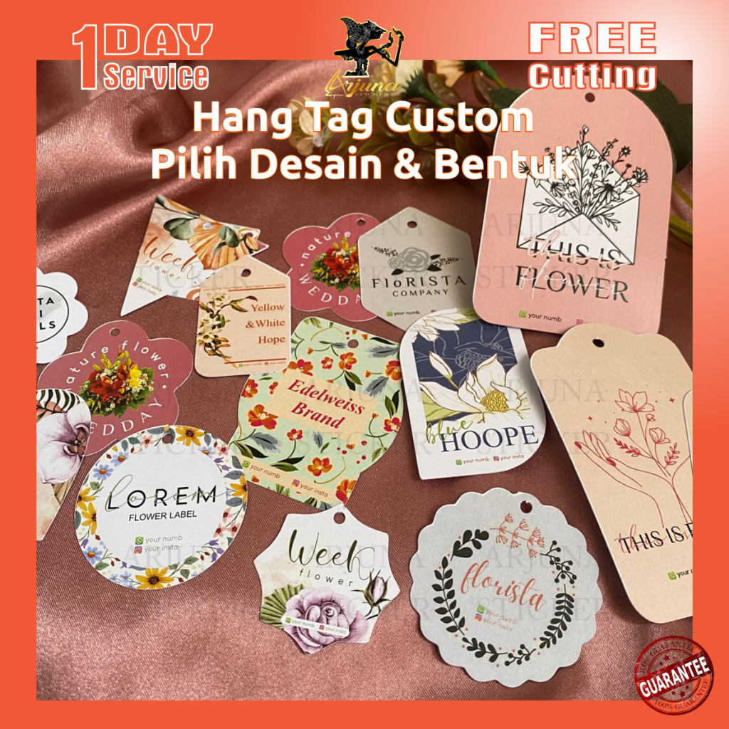Arjuna Hangtag Florist Label Premium Elegant Hanging Label For Flower ...