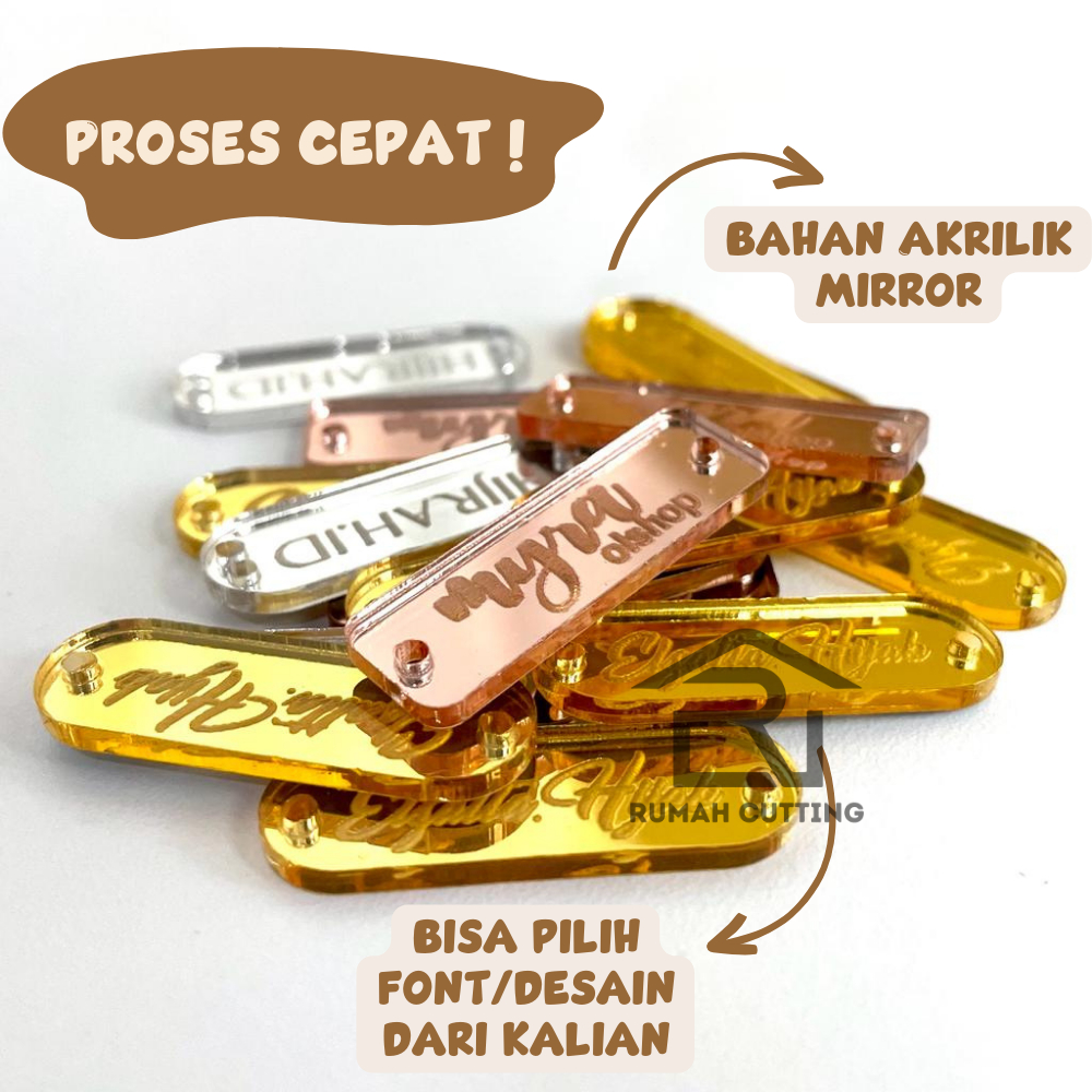 [100Pcs] Acrylic Hijab Label Hijab Label Acrylic Clothing Label Custom ...