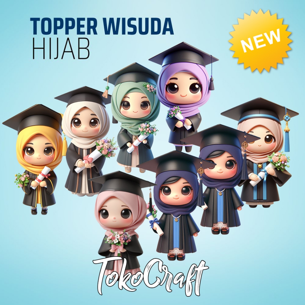 Hijab Graduation TOPPER For Bouquet Complementary | Shopee Malaysia