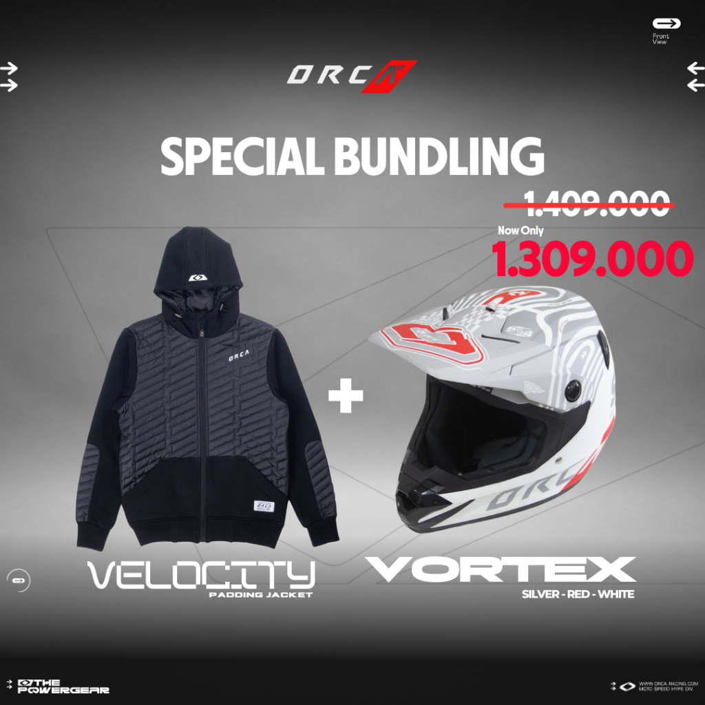Orca Powergear - SPECIAL BUNDLING BLACK VELOCITY PADDING JACKET+Helmet ...