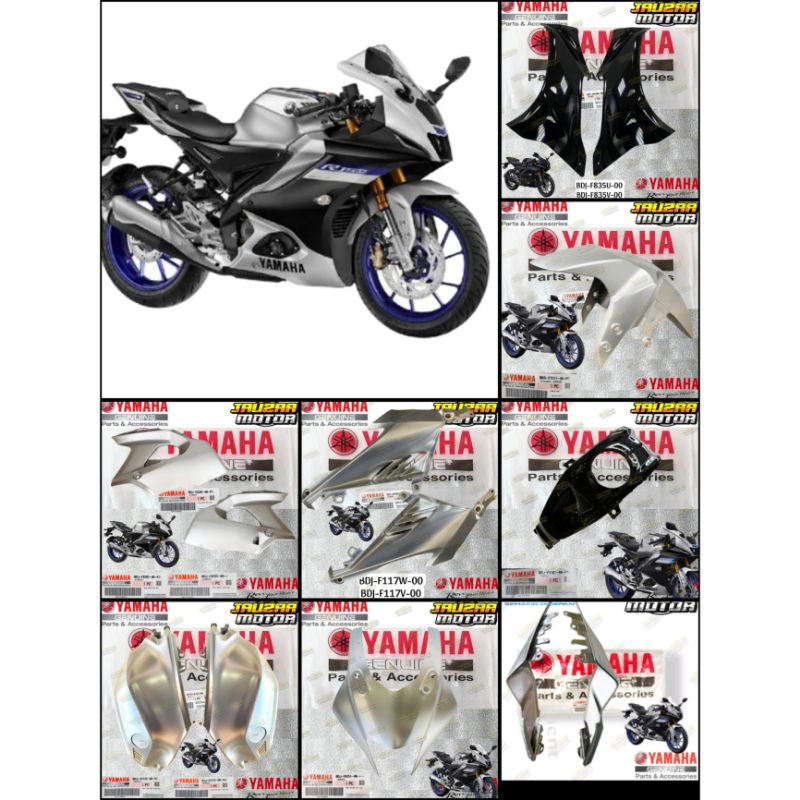 FINE BODY COVER R15 V4 R15 M SILVER ORIGINAL YAMAHA BDJ | Shopee Malaysia
