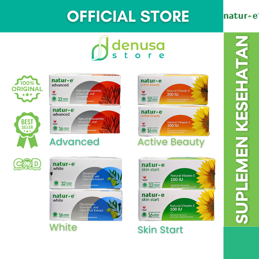 Natur-E Skin Start Active Beauty Advanced White Natural Vitamin E 100 ...