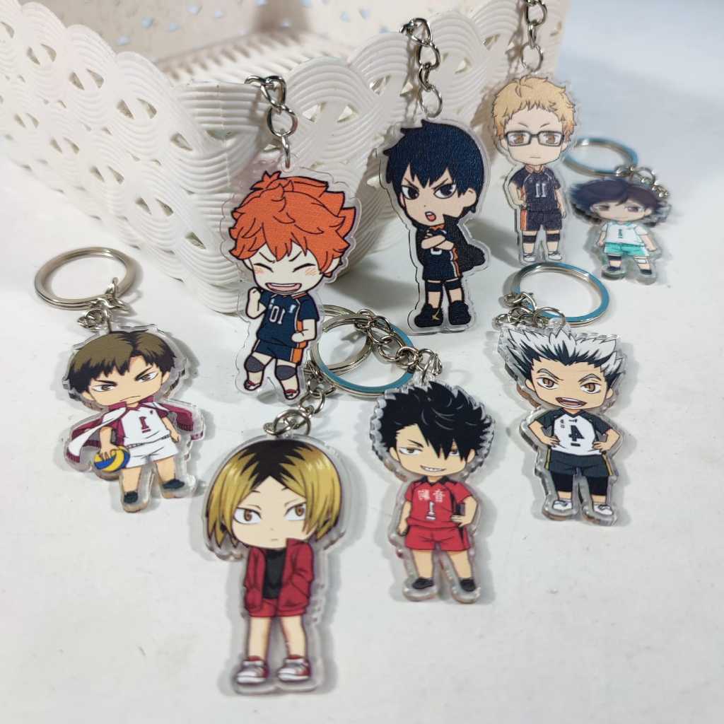 GANTUNGAN Anime Keychain Souvenirs - Haikyuu Keychain - Haikyuu ...
