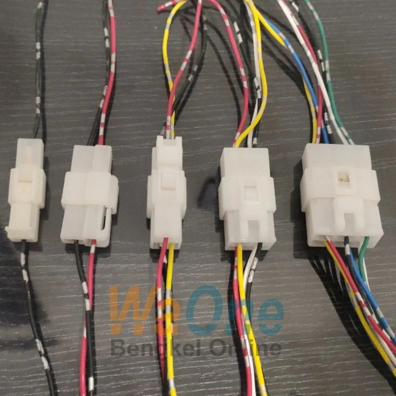 Large Connector Socket Plus Cable 1 2 3 4 6 Pin 6.3 Male Female Pair ...