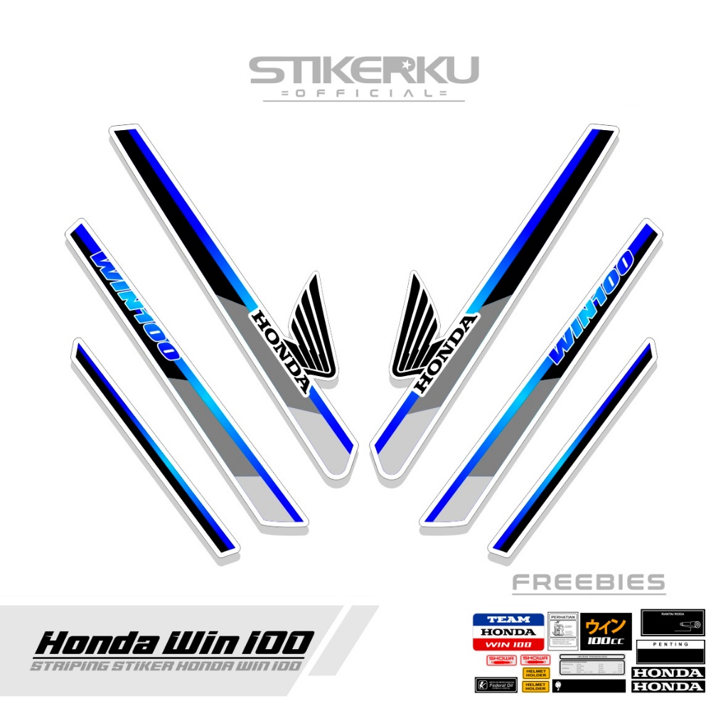 Striping HONDA WIN/MOTIF 129/STICKER WIN 100/STICKER Variation WIN 100 ...