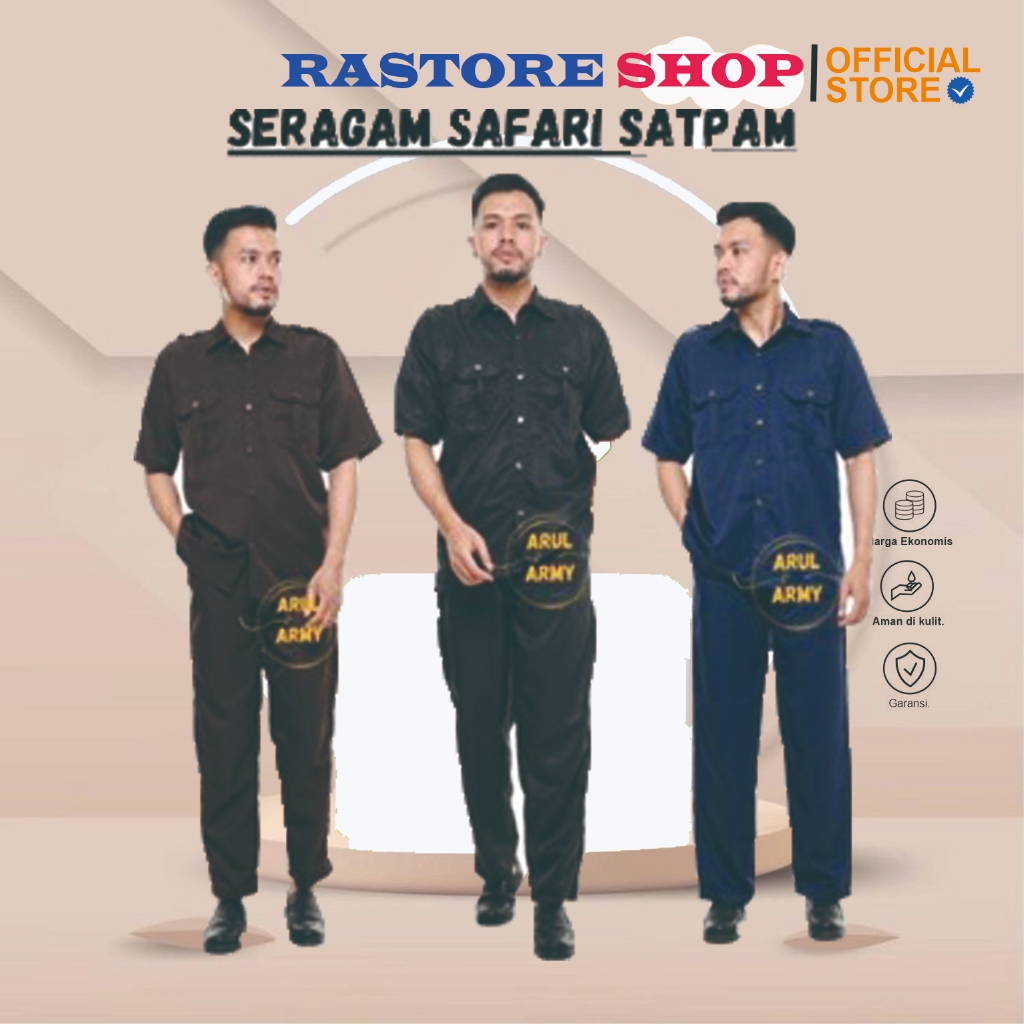 HITAM Safari Uniform Short Sleeve Black DRIVER DRIVER BODYGUARD ...