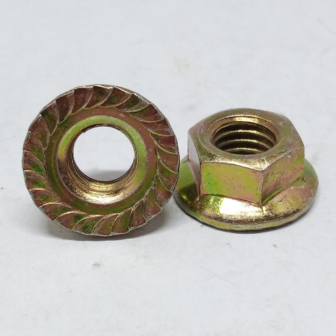 Flange Nut Size 8mm Yellow Color Flange Cap Nut Collar Nut Iron Flang ...