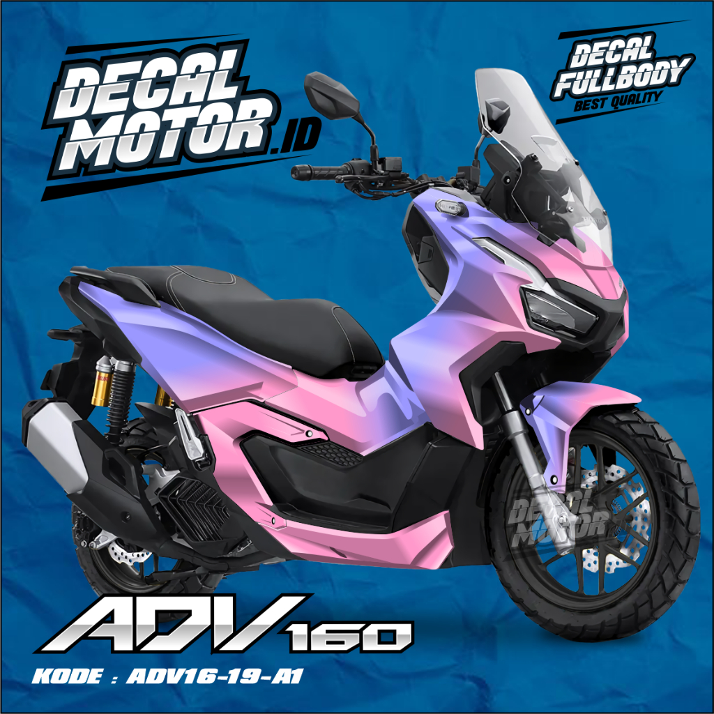 Adv 160 Motorcycle Fullbody Sticker Decal - Rainbow Motif - ADV16 ...