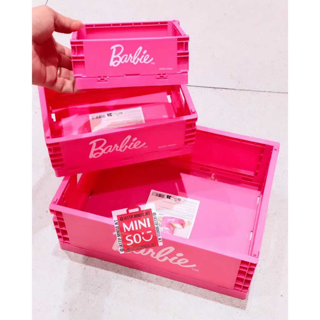 MINISO Collapsible Storage Bin BARBIE Collection | Shopee Malaysia