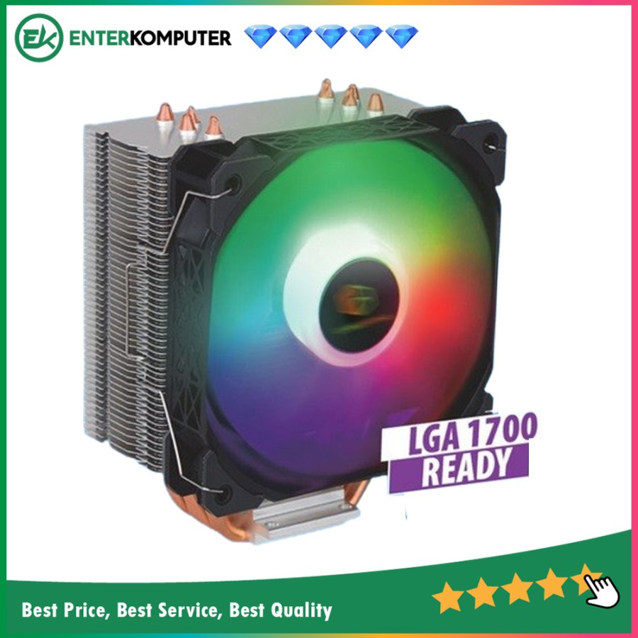 Cube GAMING BREEZE Single CPU Cooler - Single Fan 12CM ARGB - 4 Heat ...