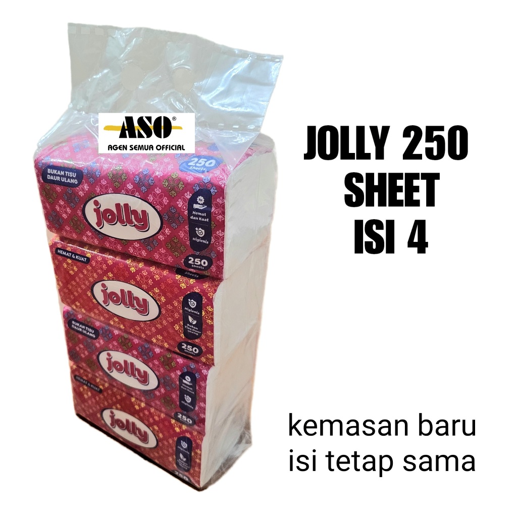 [Package Contents 4] JOLLY TISSUE 250 Sheets 2ply New Packaging ...