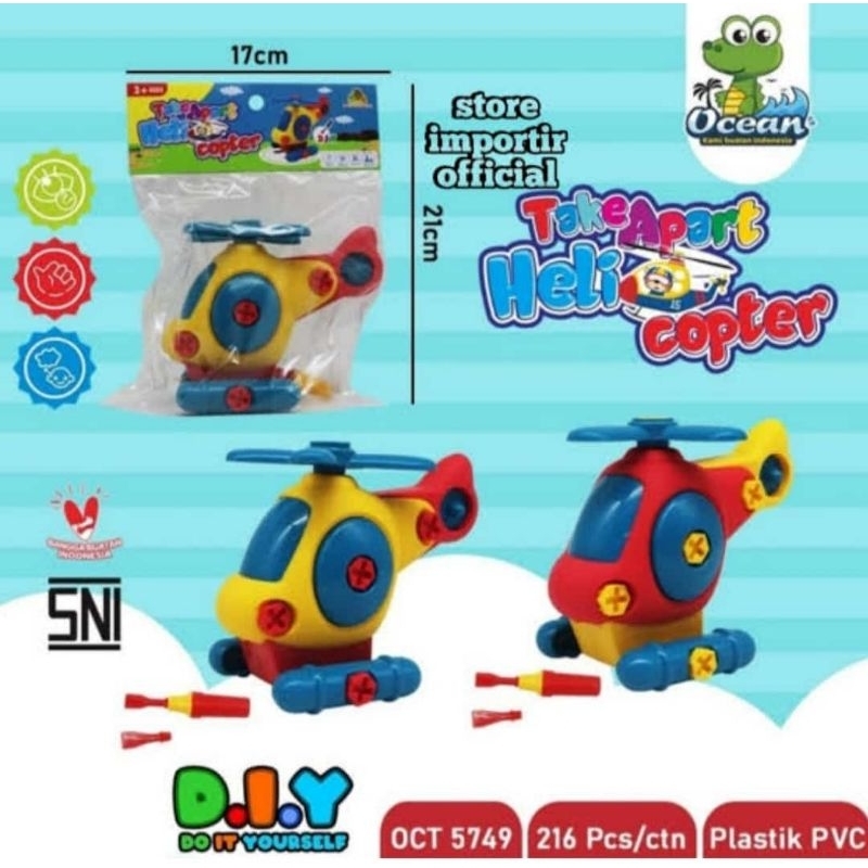 Viral Educational Disassembly Helicopter Toy | Shopee Malaysia
