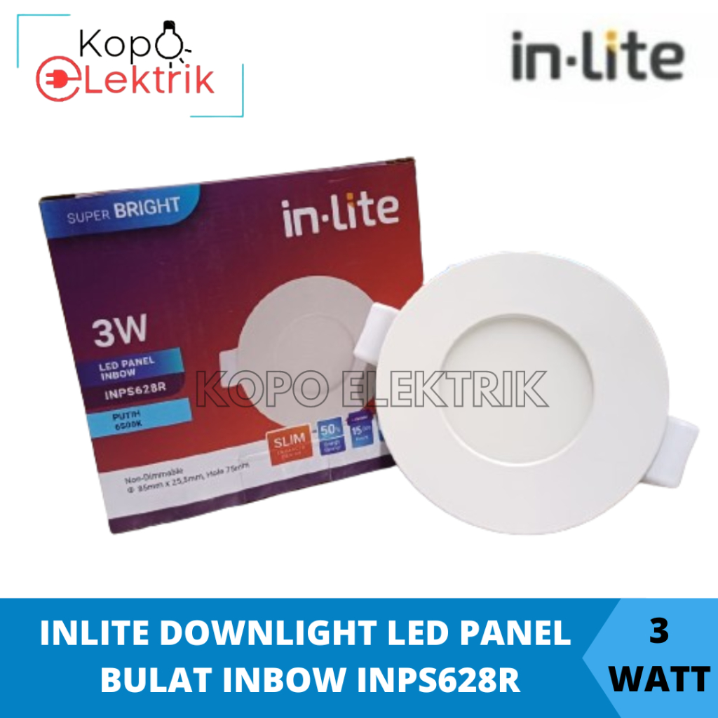 (1 Year Warranty) INLITE Downlight Led Panel 3w Round INPS628R | Shopee ...